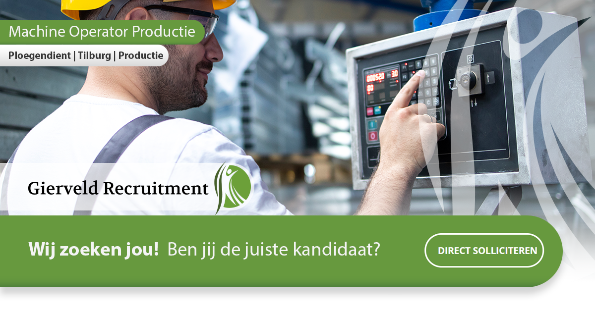 Machine Operator Productie | Ploegendienst | Tilburg