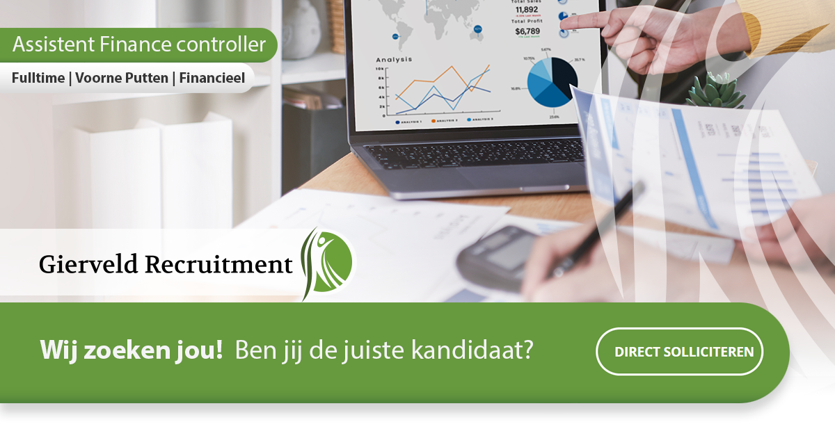 Assistent Finance controller | Fulltime | Voorne Putten