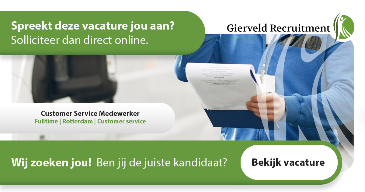 Customer Service Medewerker contract logistics | Fulltime | Rotterdam